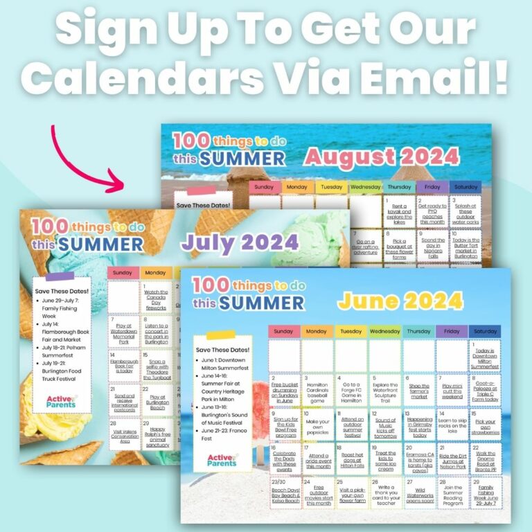100 Days of Fun: Summer Event Calendars - Active Parents